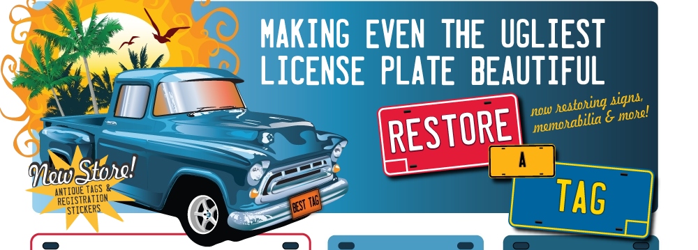 Tag restoration, antique license plates, license plate restoration ...